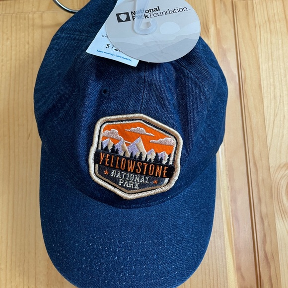 National Geographic | Accessories | Nwt Yellowstone Np Denim Ball Cap ...